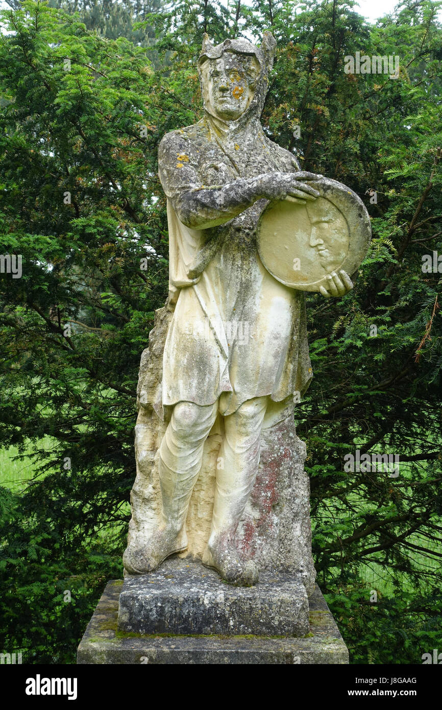 This image features the Mona Saxon deities at Stowe, Buckinghamshire ...
