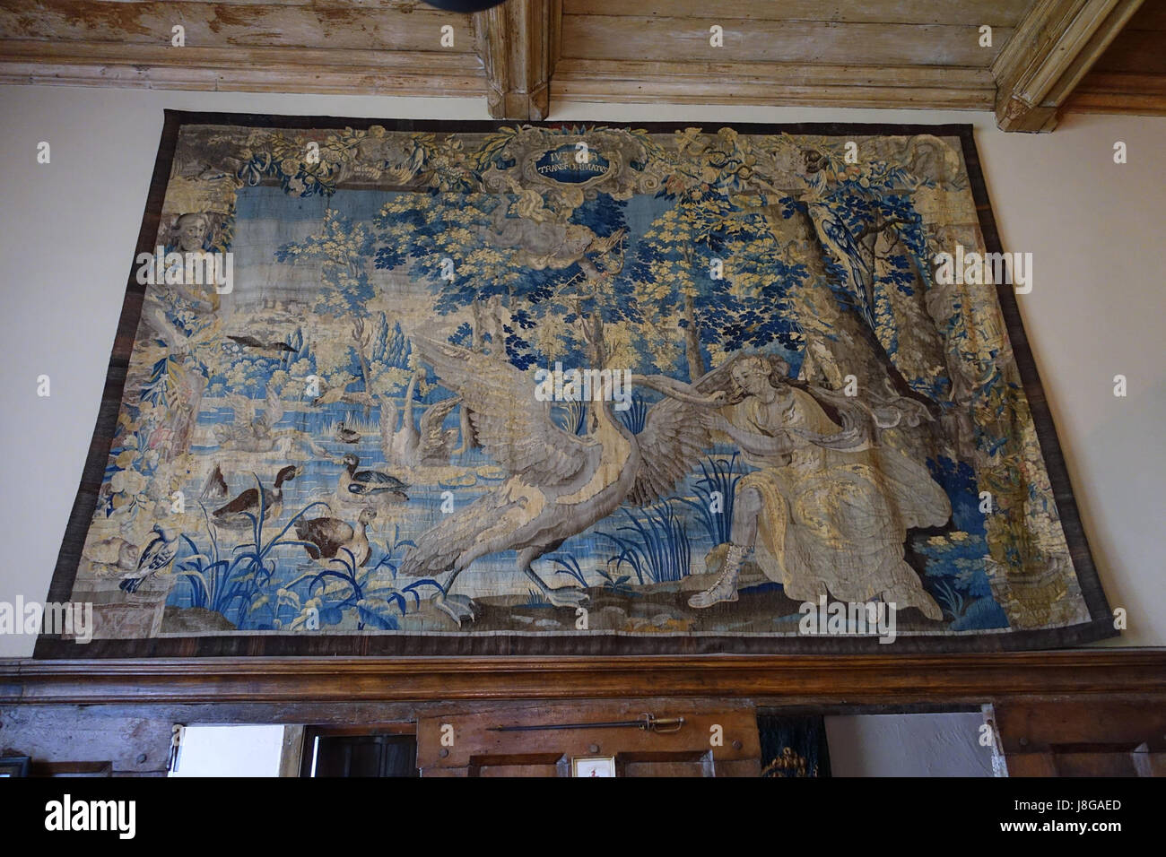 Leda and the Swan (Jupiter Transformatus), Flemish, c. 1660 1680, wool and silk Packwood House ...