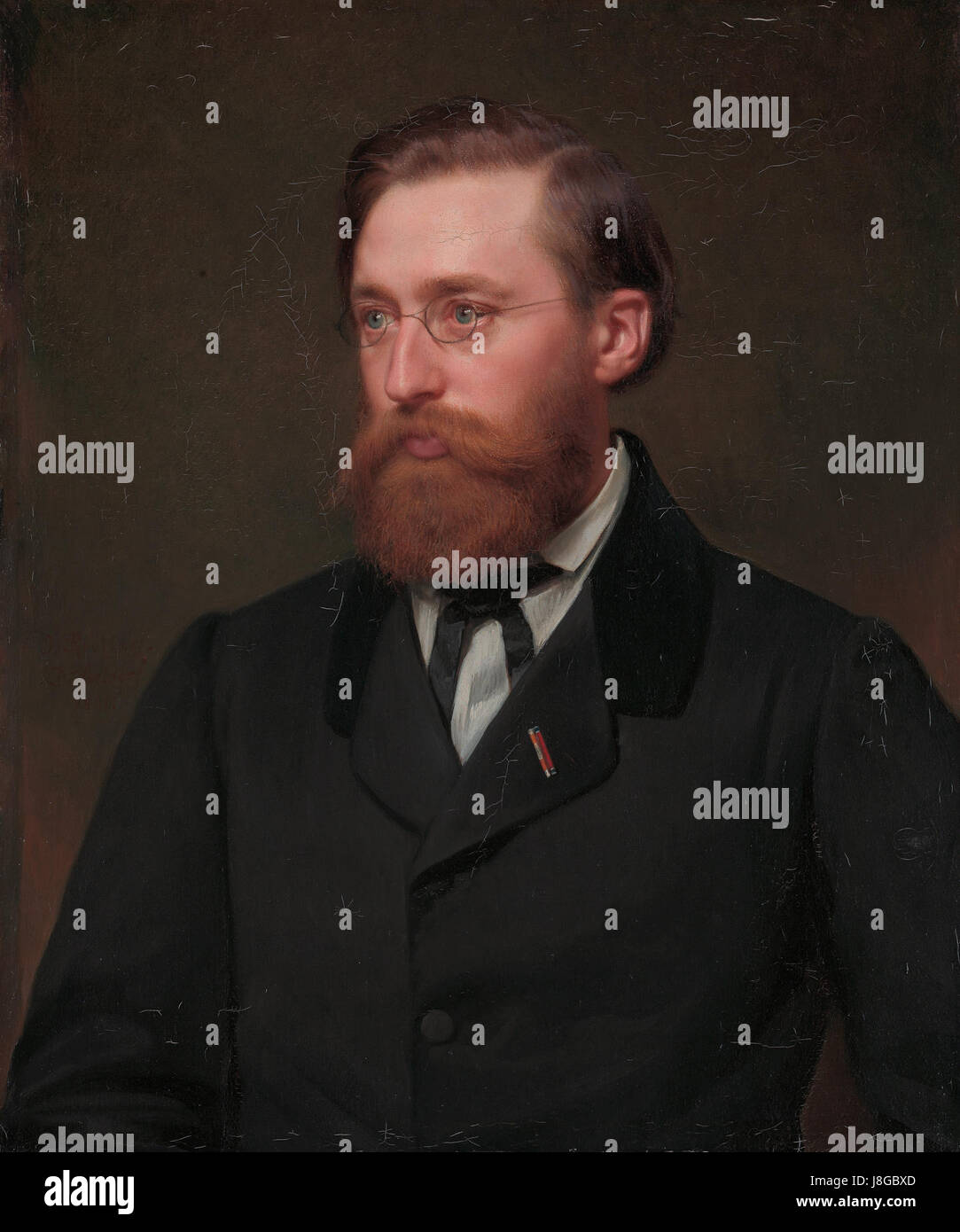 Portrait of Norwegian painter Hans Gude, created by artist Julius ...