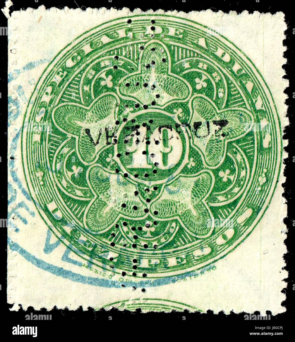 In 1887, Mexico issued a customs revenue stamp, marked '29,' which was ...