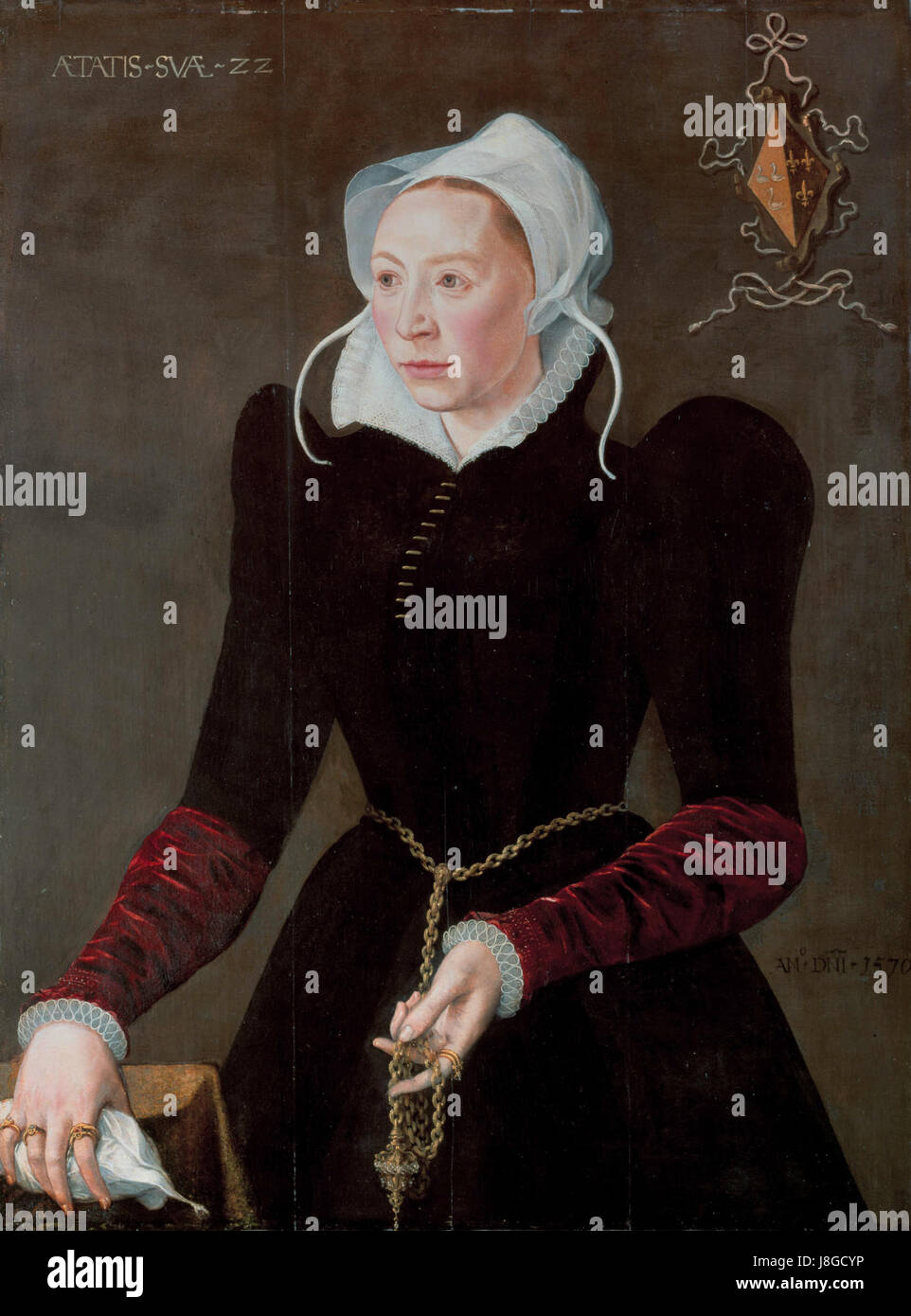 This portrait of Marytge Dedel, created by Isaac Claesz van Swanenburg ...