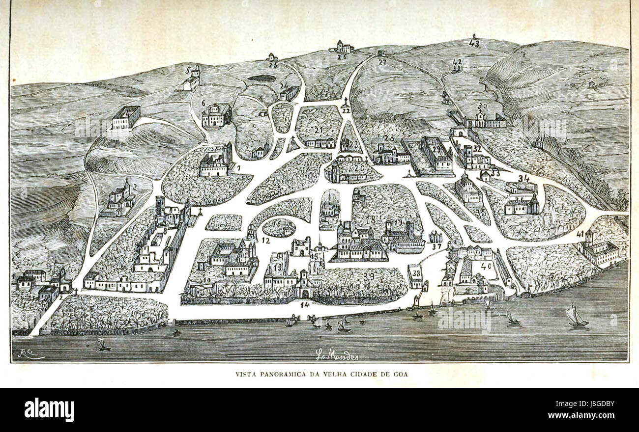 Vintage map of goa hi-res stock photography and images - Alamy