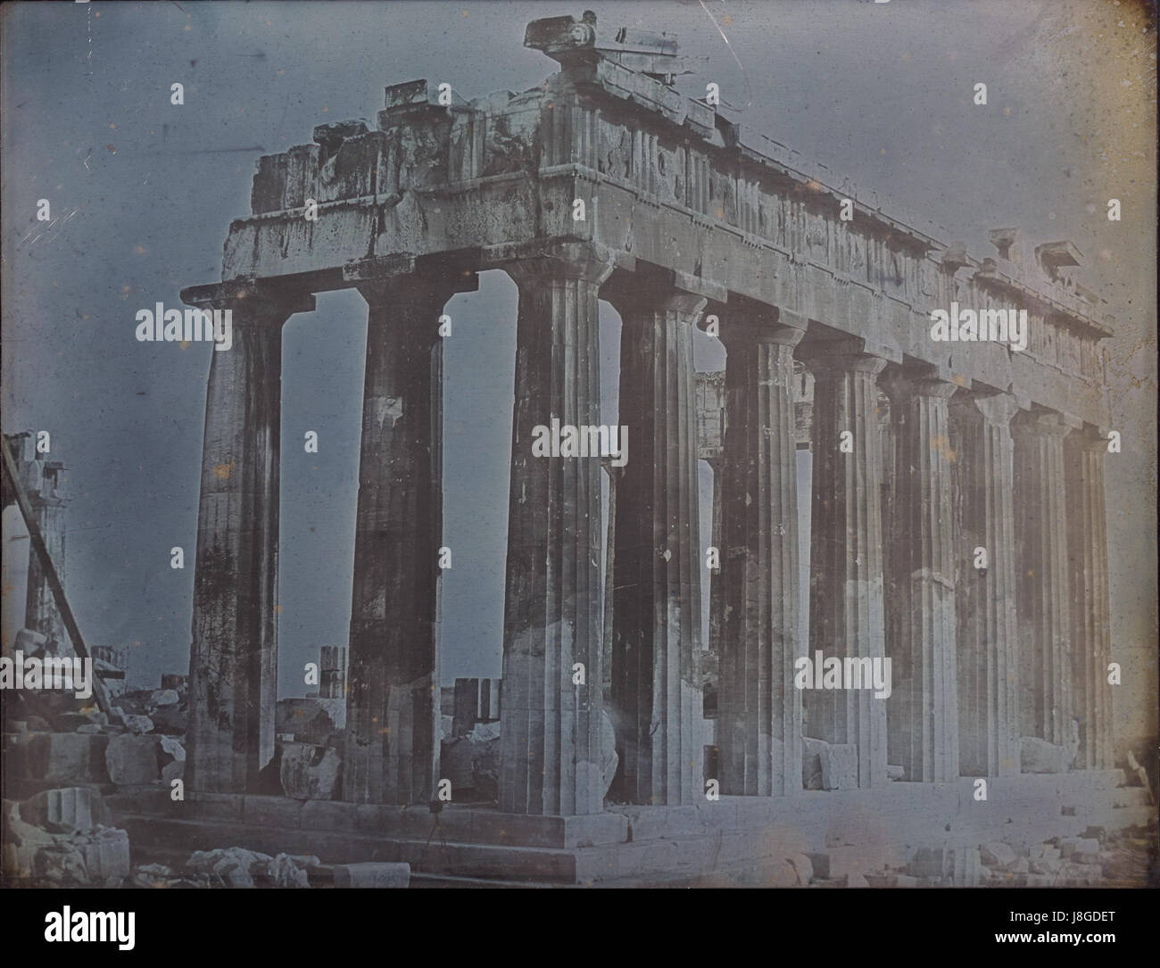 The facade and north colonnade of the Parthenon on the Acropolis in ...