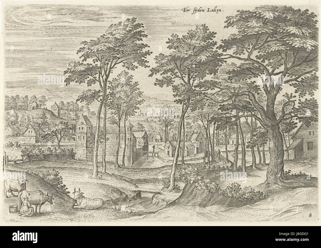 A 16th-century engraving by Hans Collaert I, based on the work of Hans ...