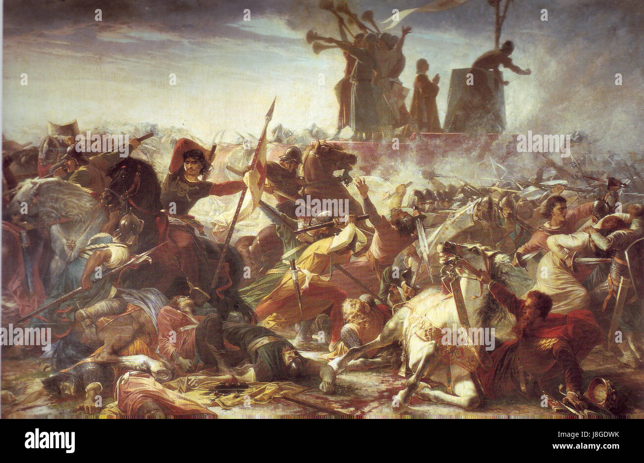 La battaglia di Legnano, painted by Amos Cassoli, depicts the Battle of ...