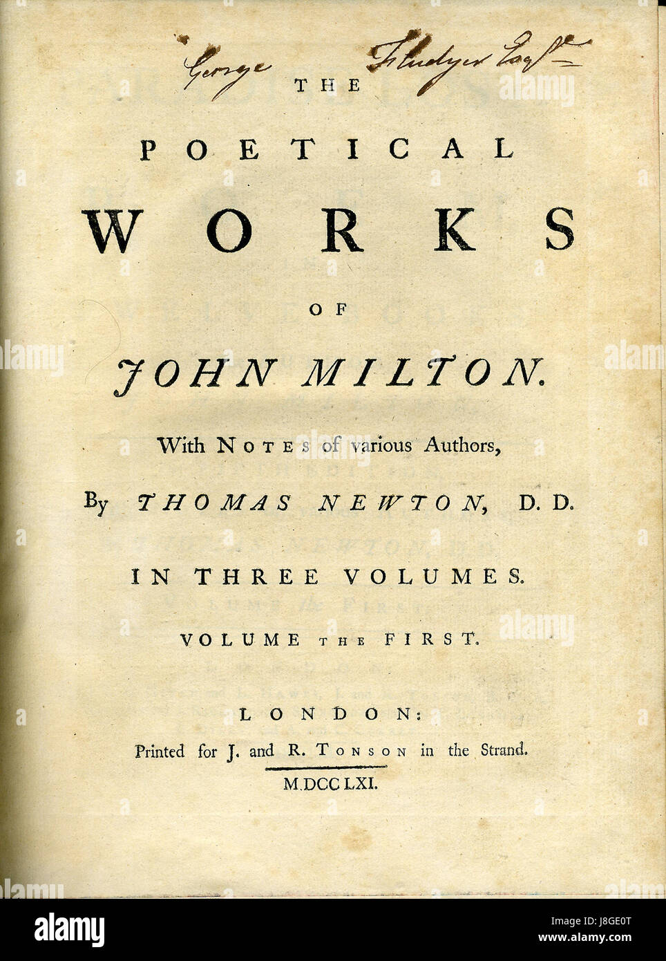 Miltons poems hi-res stock photography and images - Alamy