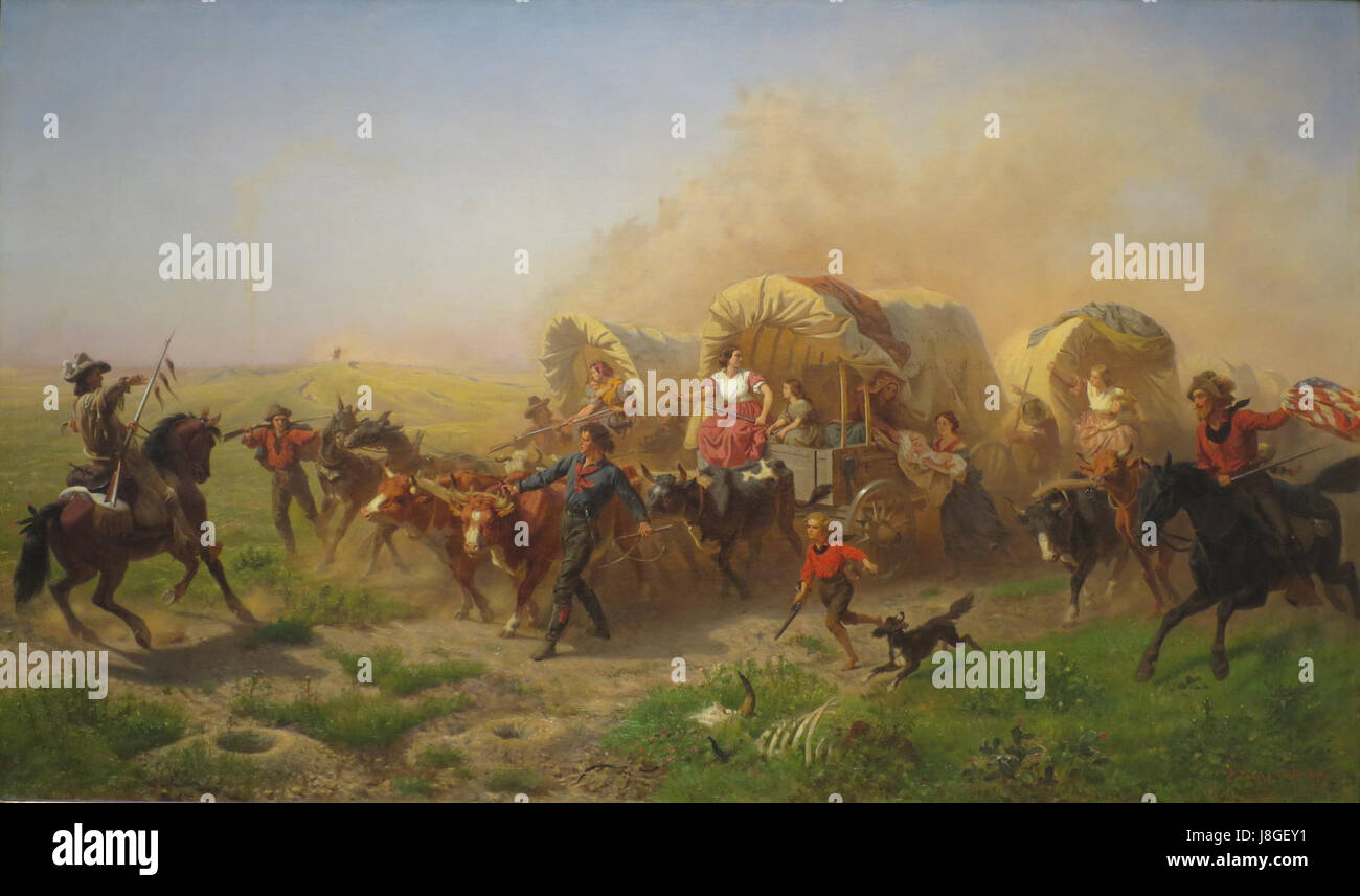 Wagon train art hi-res stock photography and images - Alamy