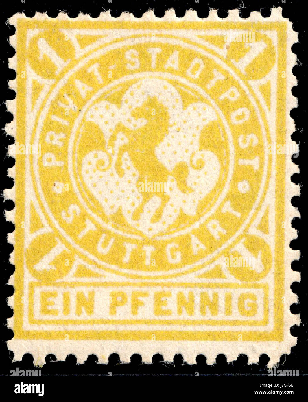 The 1886 Stuttgart local stamp is an early example of postage used in ...