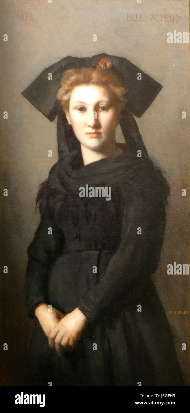 Elle attend, JJ Henner 1871 Stock Photo - Alamy