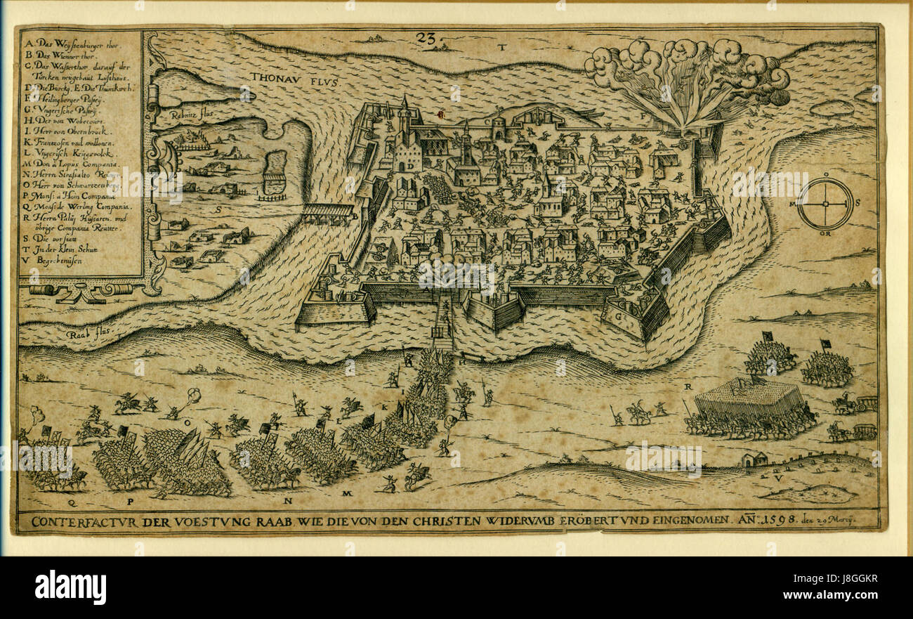 This map shows military engagements during the Ottoman Wars of 1598 and ...