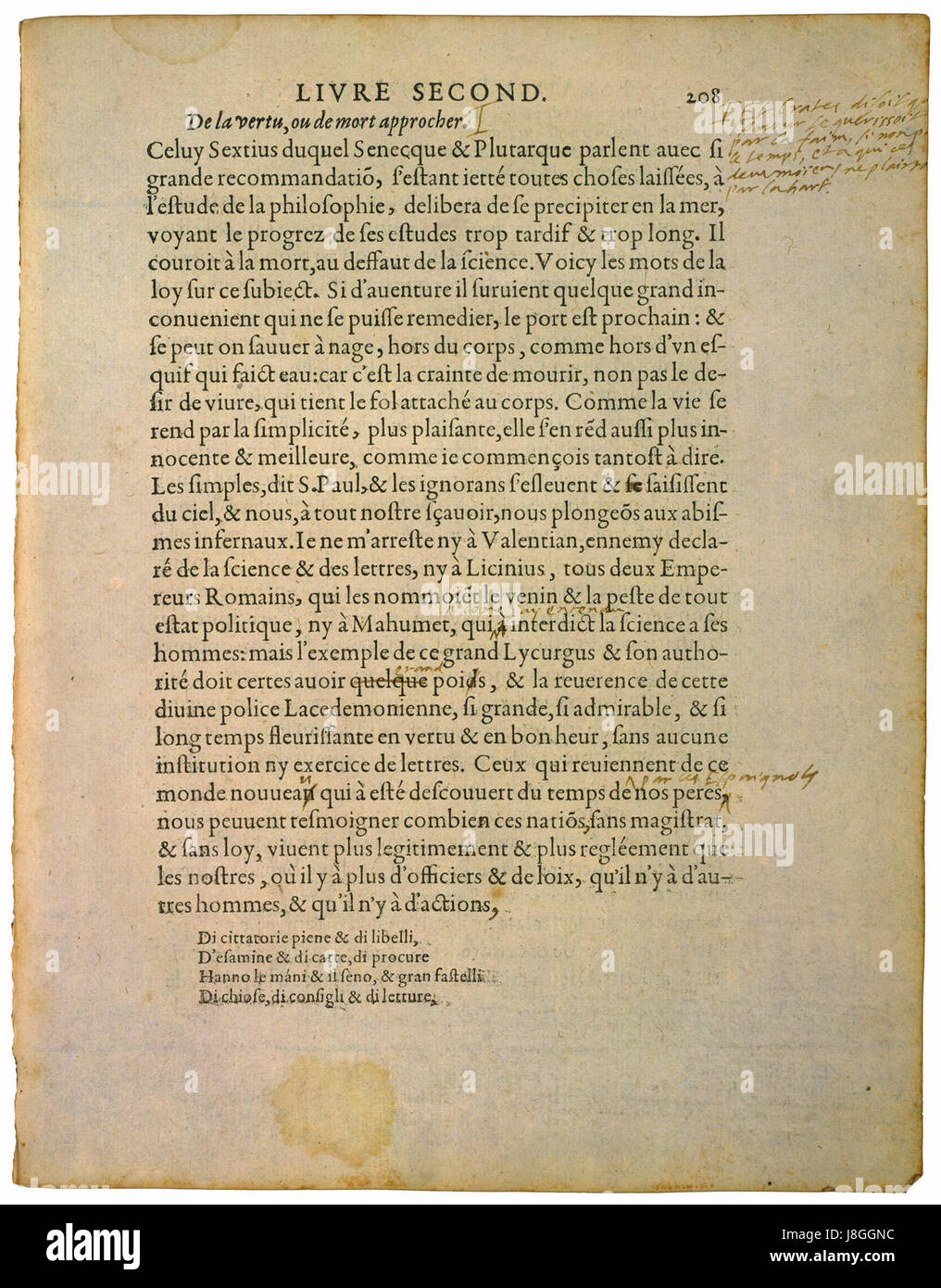 Essais Livre 2, part of the French philosophical work by Michel de ...