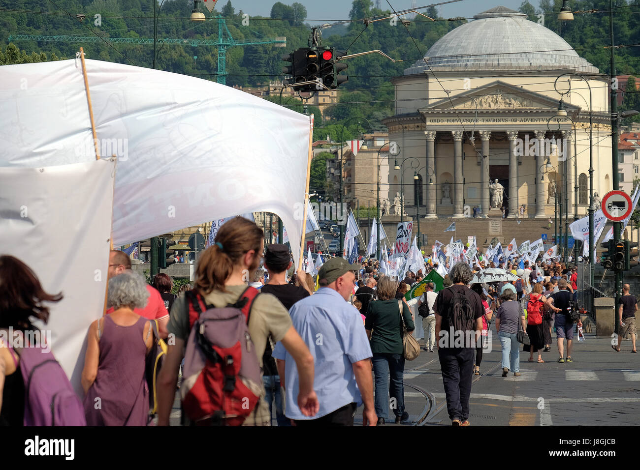 Turin, Italy. 27th May, 2017. A national demonstration is developed for ...