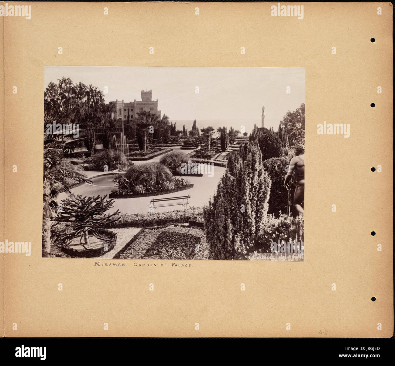 Miramar. Garden of Palace (Boston Public Library Stock Photo - Alamy