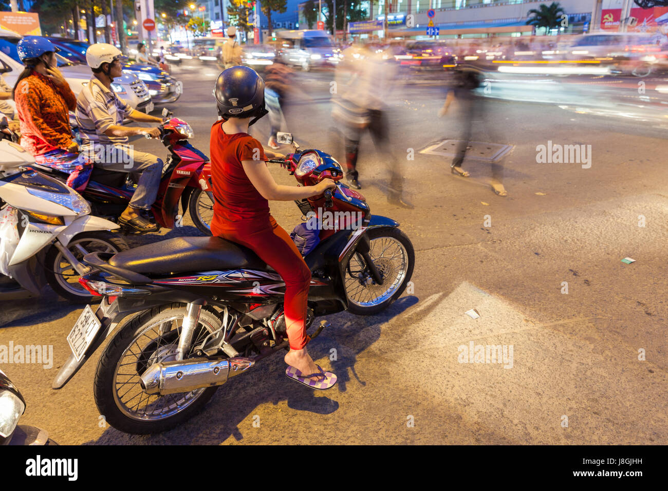 Vietnam traffic crowd saigon hi-res stock photography and images - Alamy
