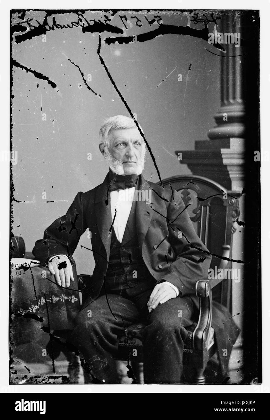 This photograph captures a historical portrait of George Bancroft, a ...