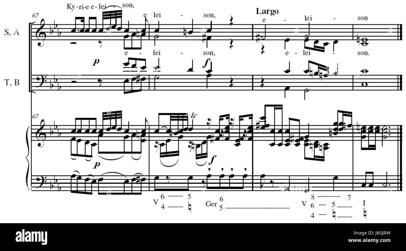 M Haydn German sixth chord Stock Photo - Alamy