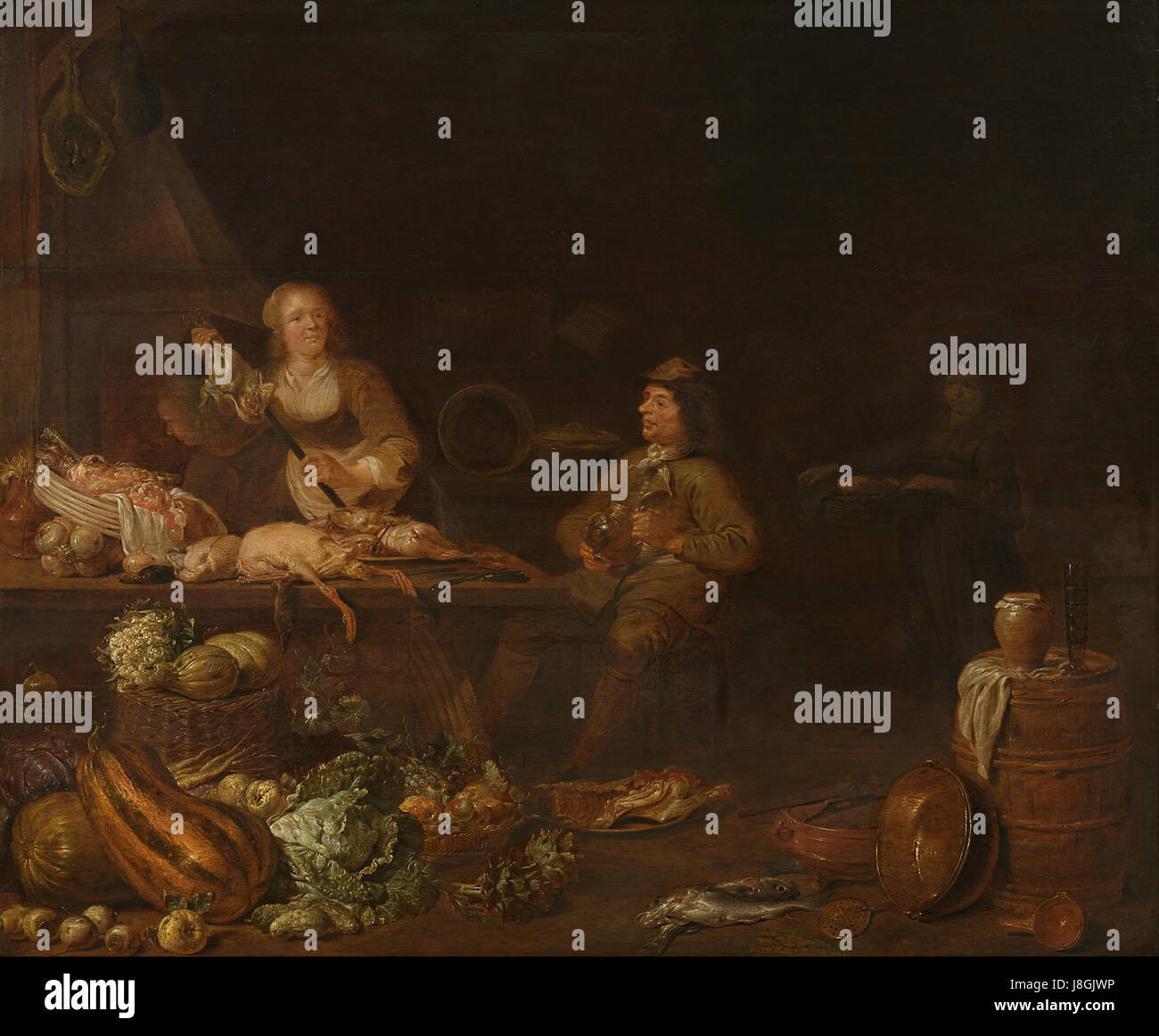 This painting of a kitchen interior, housed in the Rijksmuseum ...