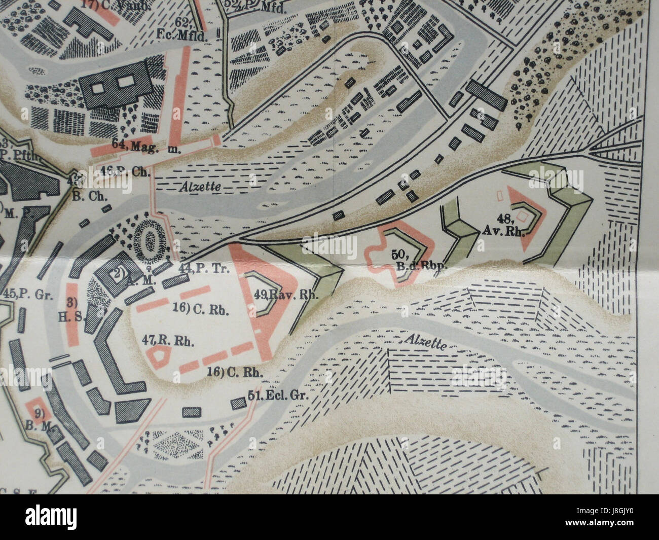 This map depicts the Rumm front of the Fortress Luxembourg ...