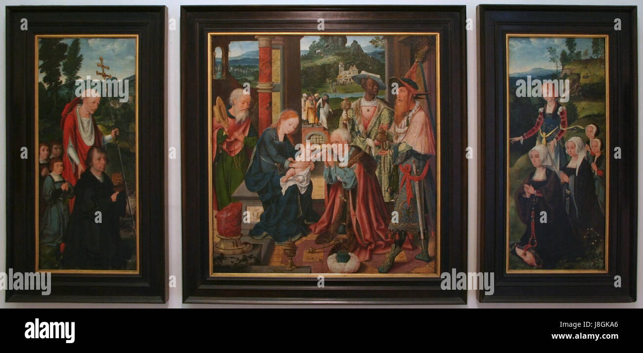 Joos van Cleve Triptych with the Adoration of the Magi Stock Photo - Alamy