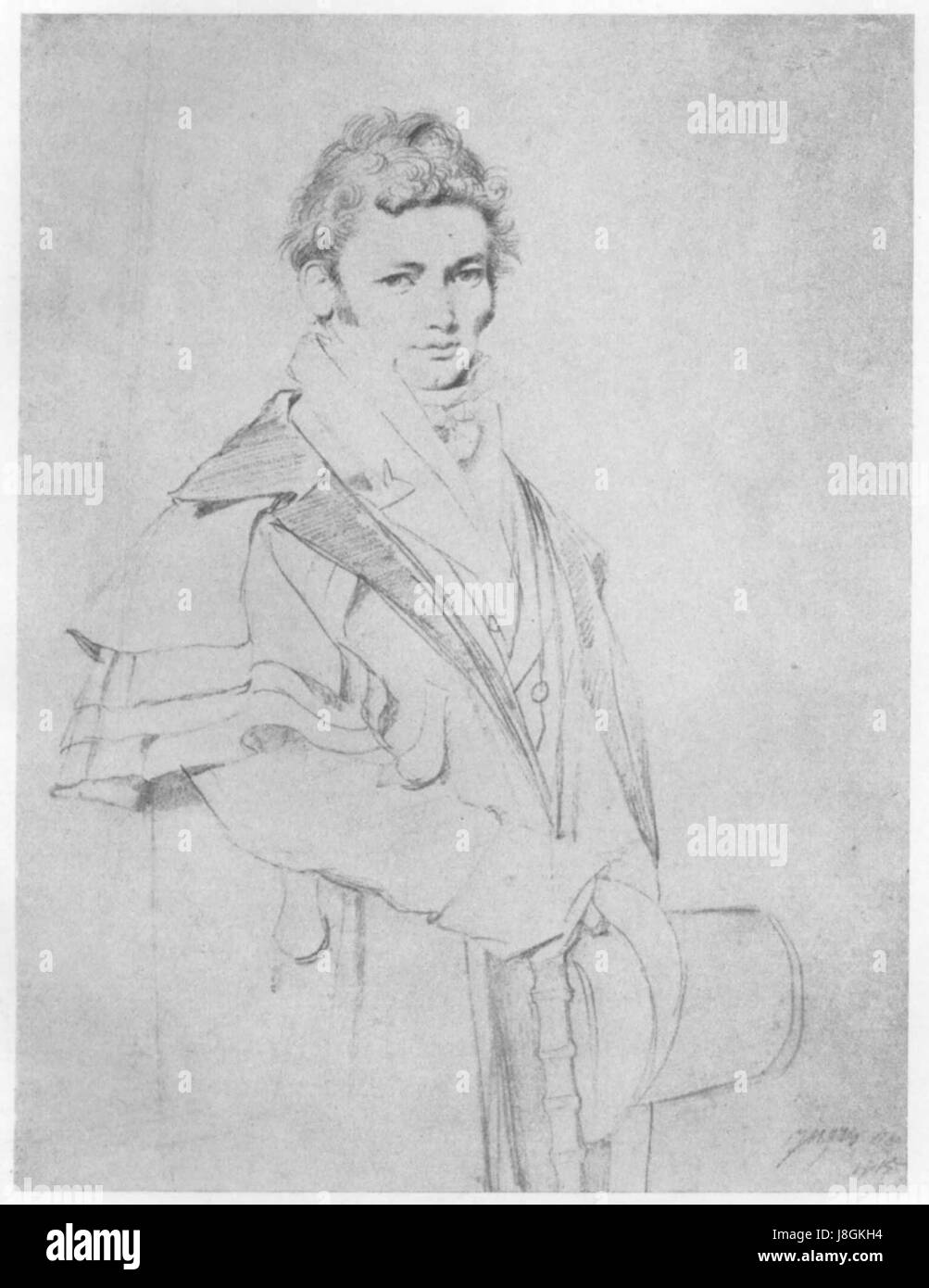 This portrait by Jean Ingres, titled 'Bildnis eines Unbekannten ...