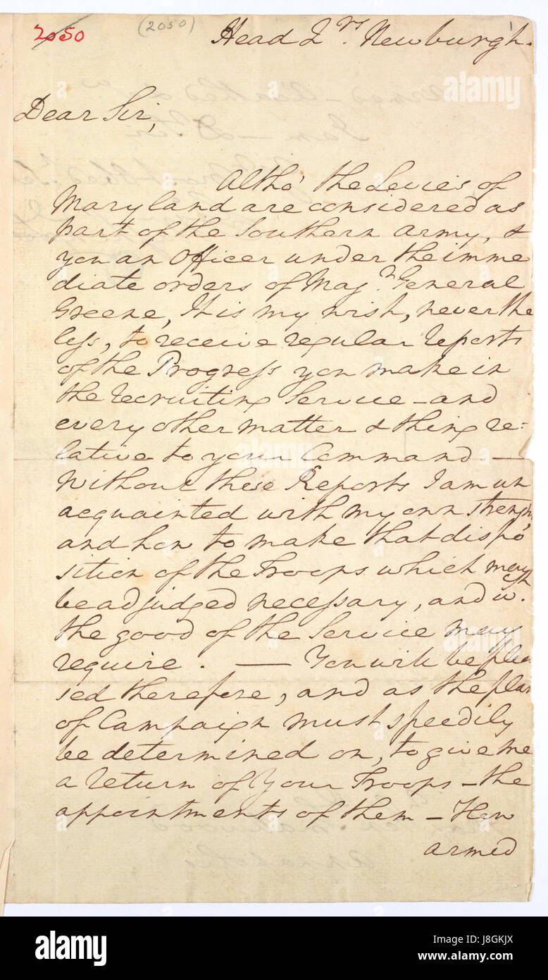 Letter from george washington hi-res stock photography and images - Alamy