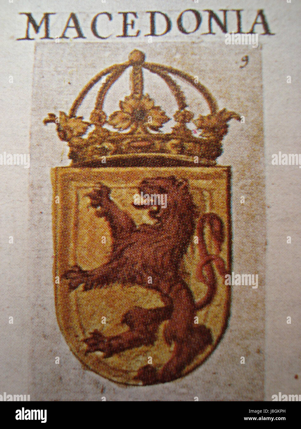 Macedonian coat of arms, 1694 Stock Photo - Alamy