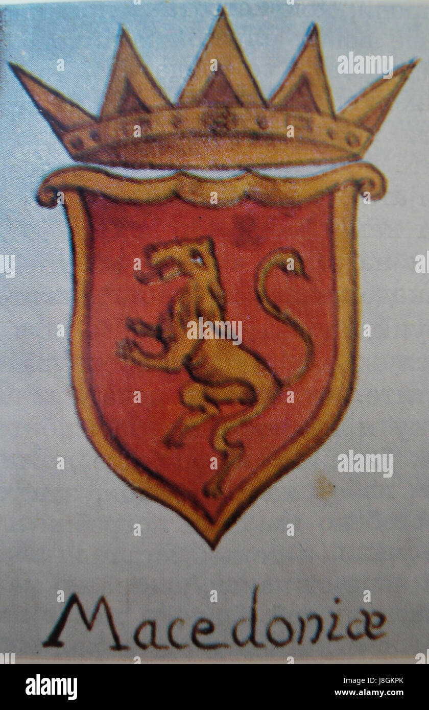 Macedonian coat of arms from 1740, a symbol representing the historical ...