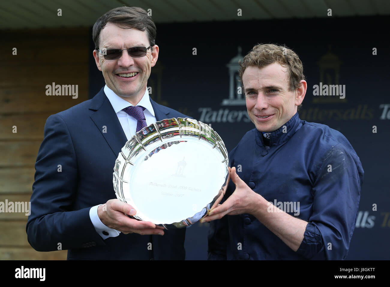 Jockey Ryan Moore and trainer Aidan O'Brien after winning the ...