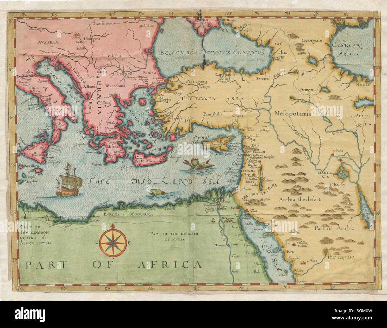 Eastern Mediterranean, 1652 Stock Photo - Alamy