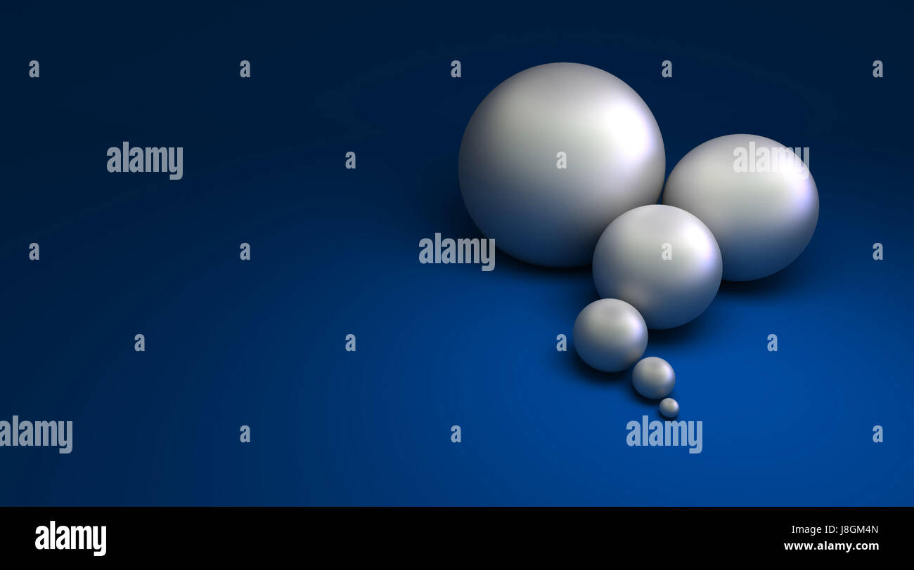 blue, objects, decor, six, abstract, pearl, sphere, group, white, ball ...