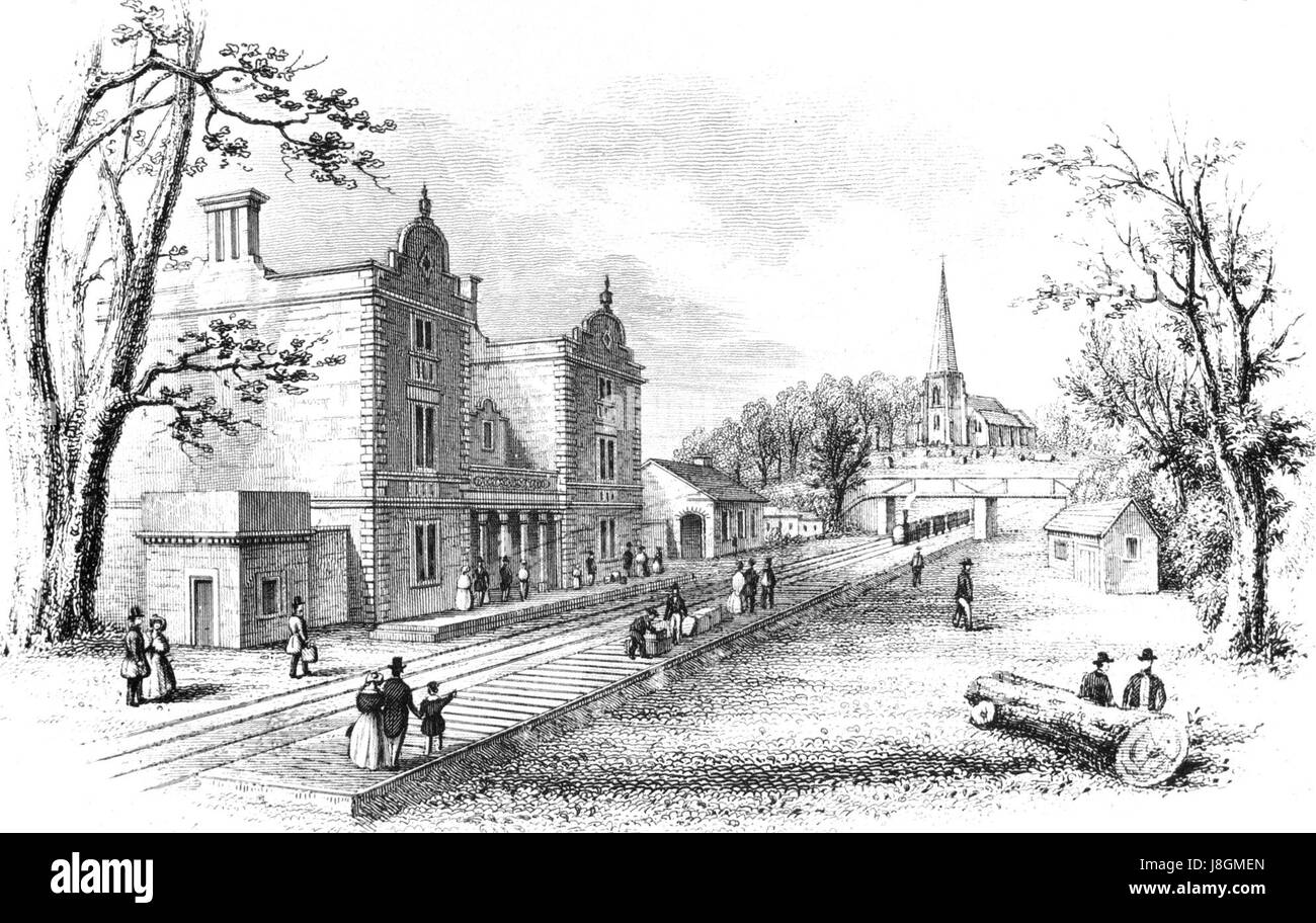 Lichfield, a city in Staffordshire, England, was depicted in 1842 in an ...