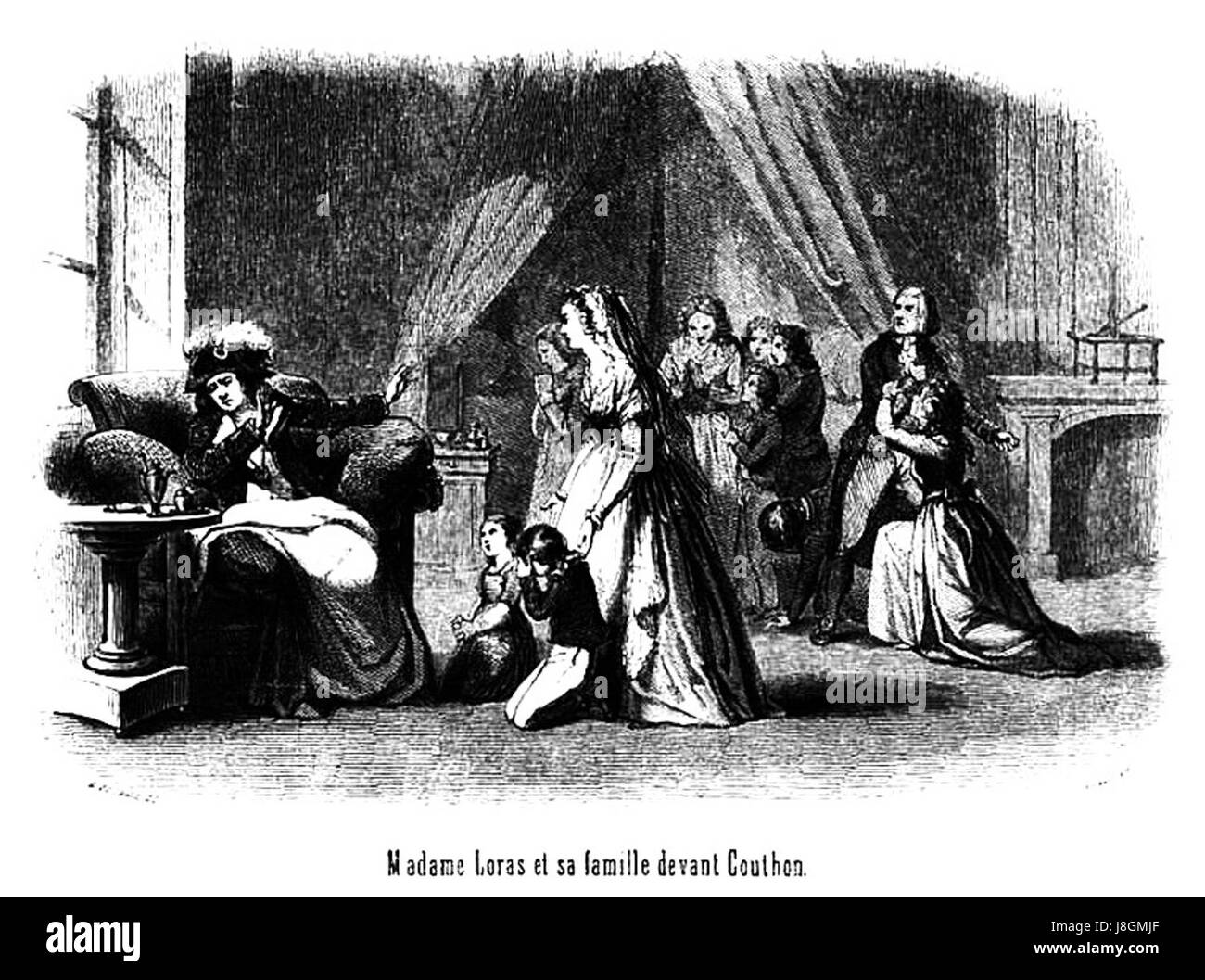 La famille Loras implorant Couthon Stock Photo - Alamy