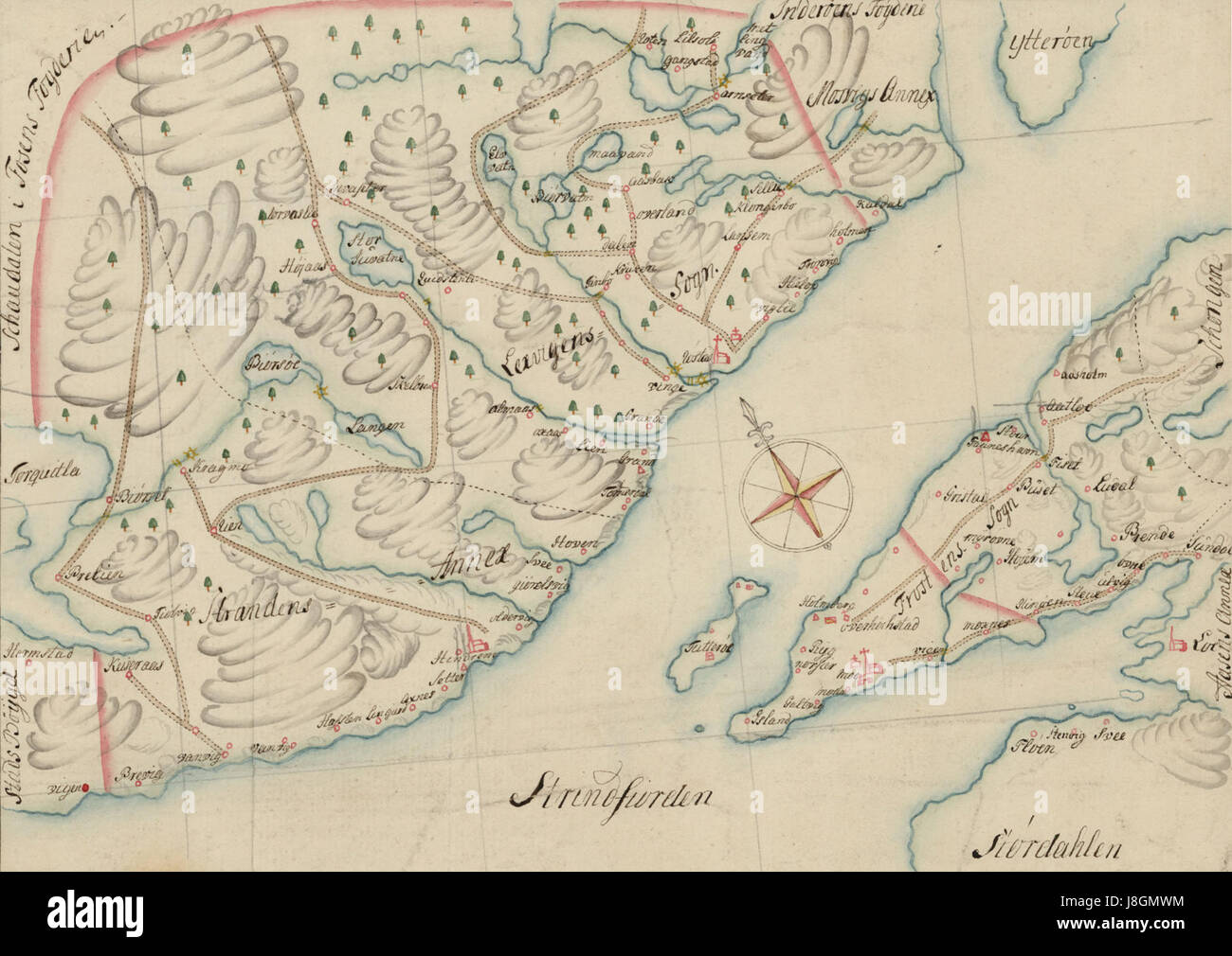 Historical map showing geographical hi-res stock photography and images ...