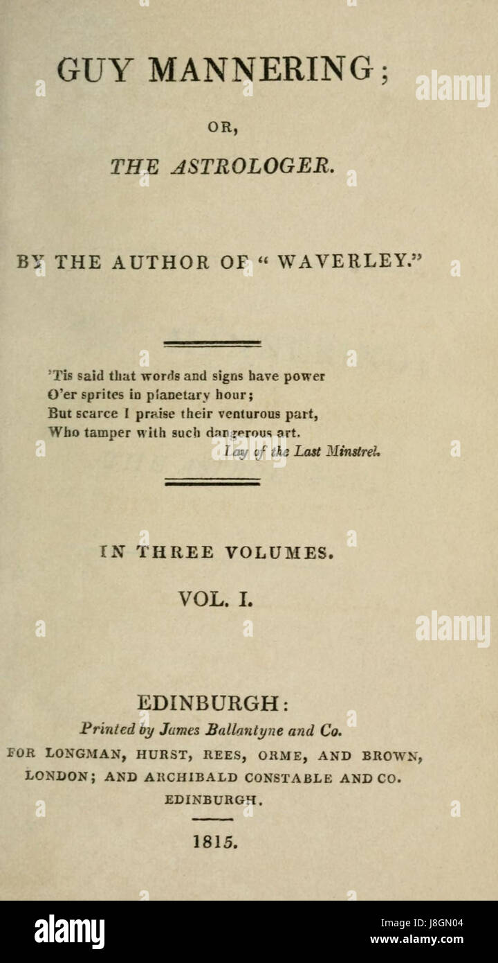 Guy mannering hi-res stock photography and images - Alamy