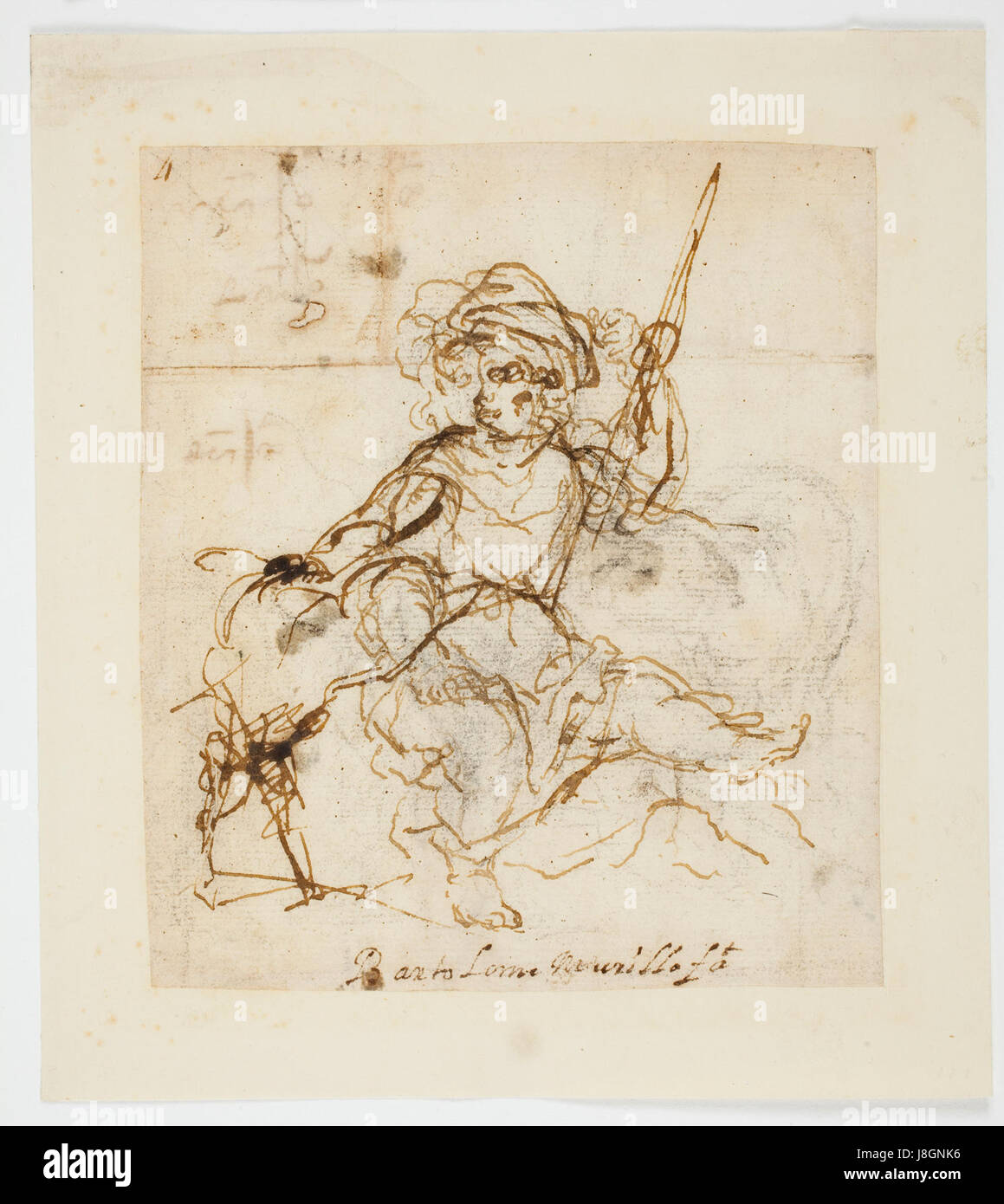 El Buen Pastor (Murillo, boceto Stock Photo - Alamy