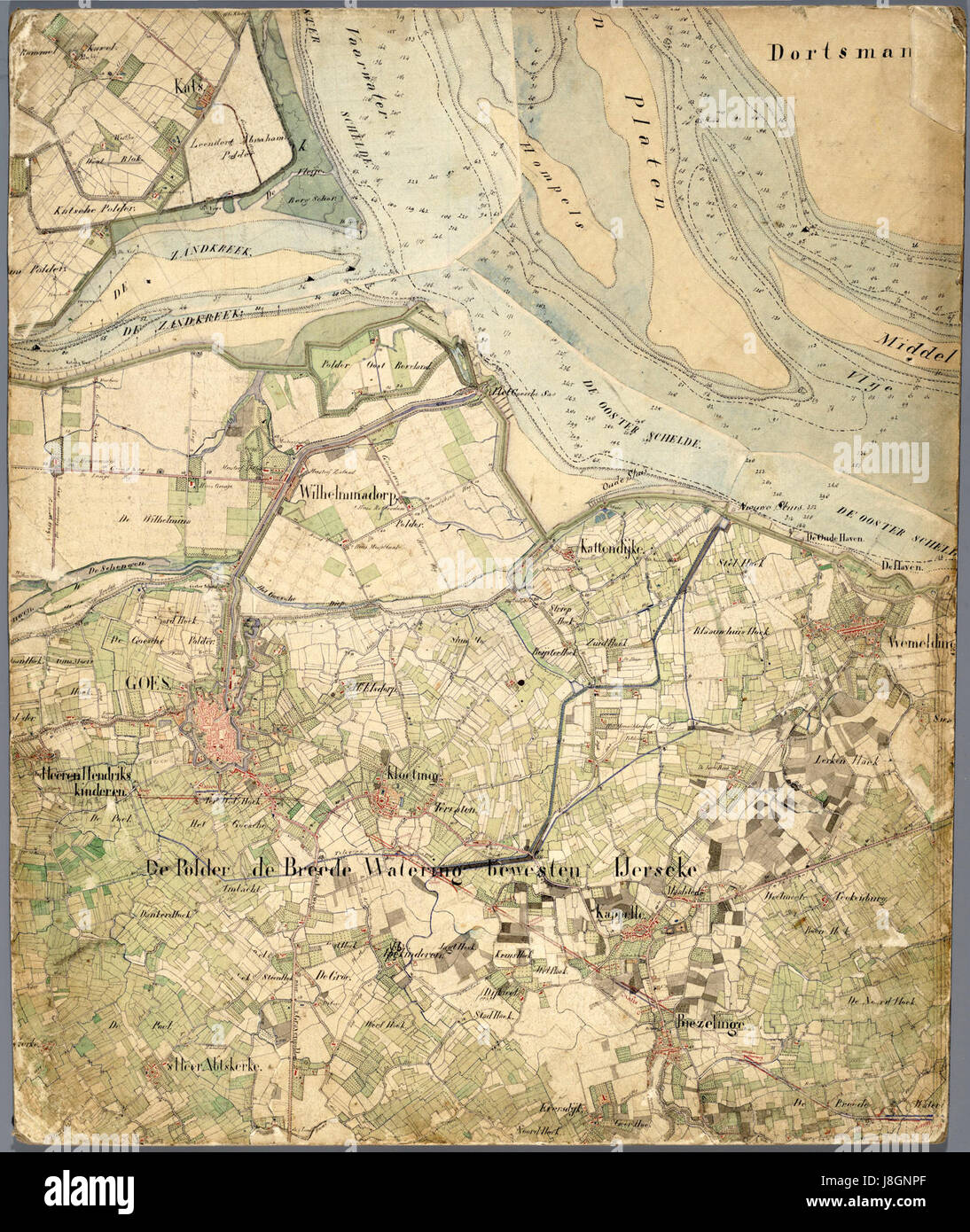 Goes en omgeving JMA Hubar 1857 Stock Photo - Alamy