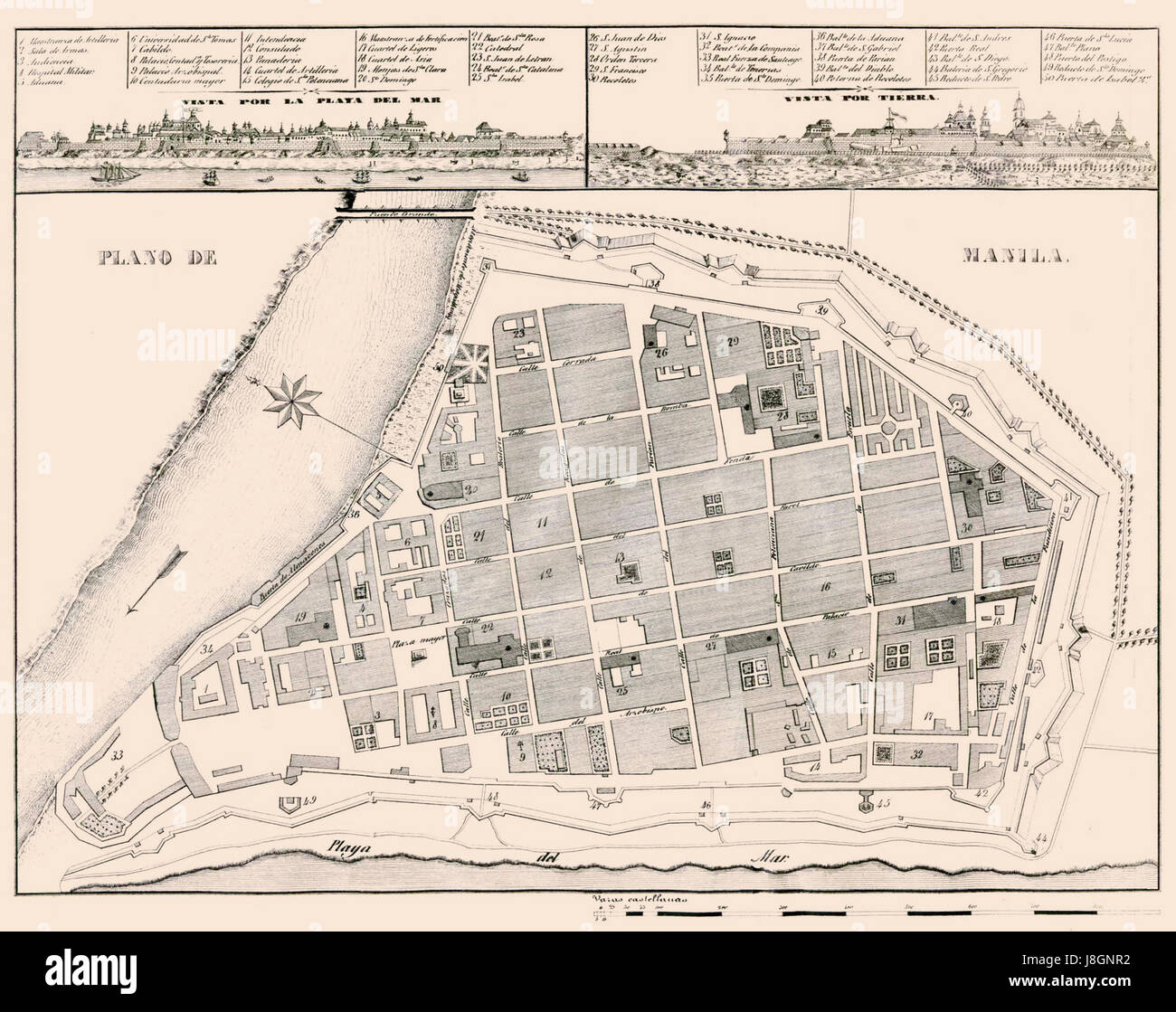 Vintage map of manila hi-res stock photography and images - Alamy