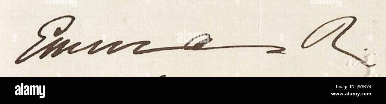 Signature of Emma from 1865, a notable historical figure. This ...