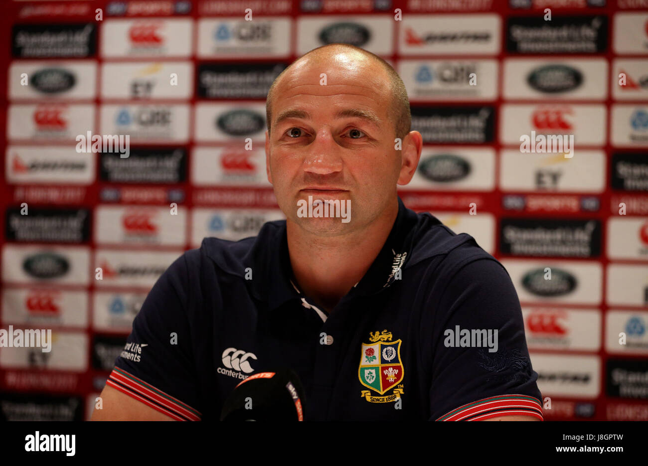 Steve borthwick during press conference at the royal garden hotel hi ...