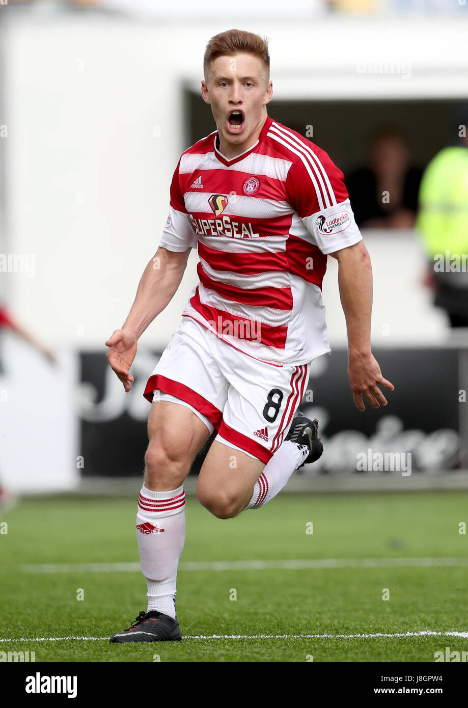 Hamiltons greg docherty celebrates scoring hi-res stock photography and ...