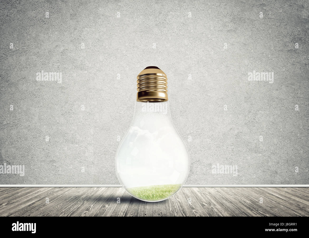 Light bulb in room Stock Photo - Alamy