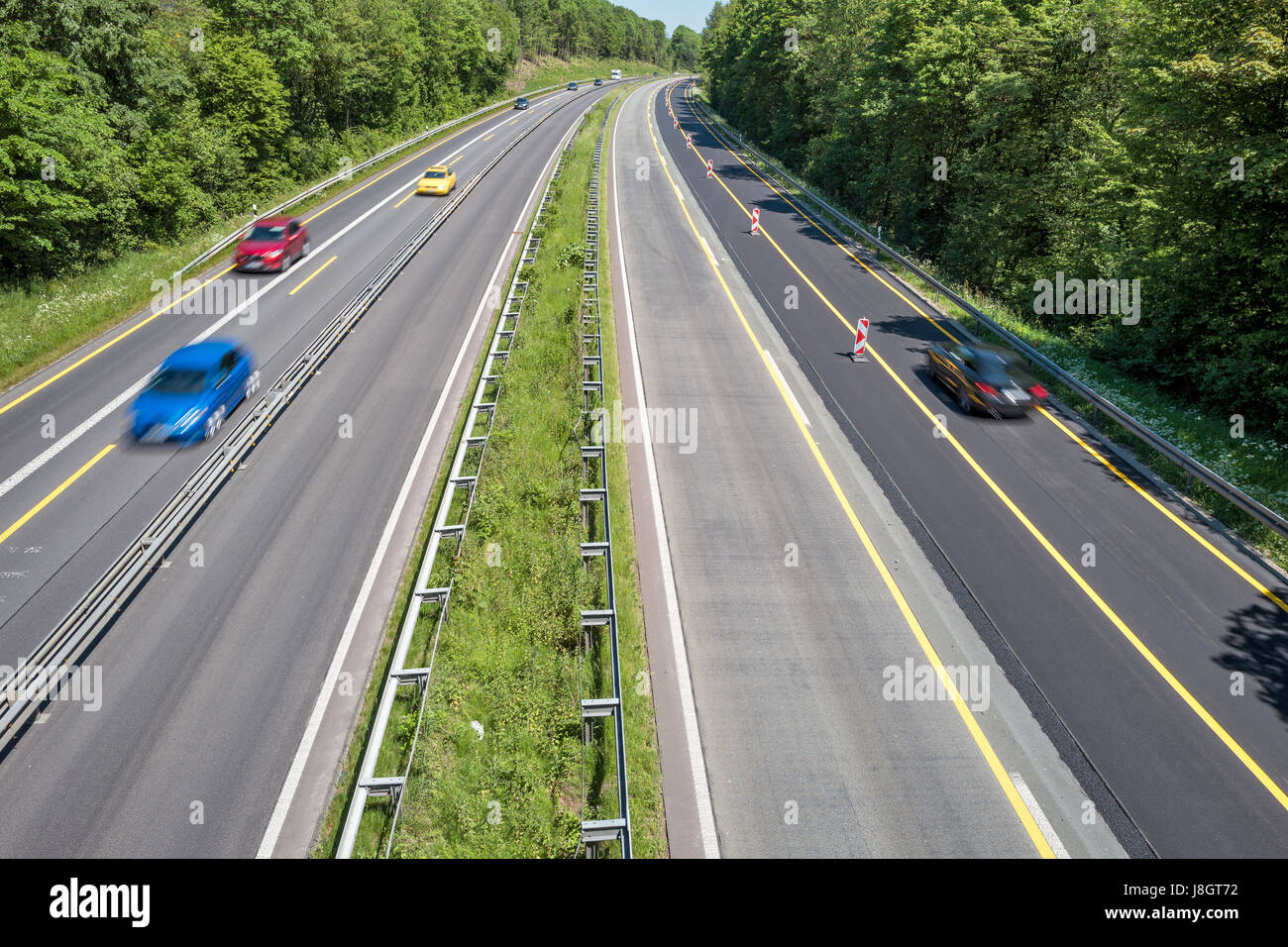 Motorway roadworks hi-res stock photography and images - Alamy