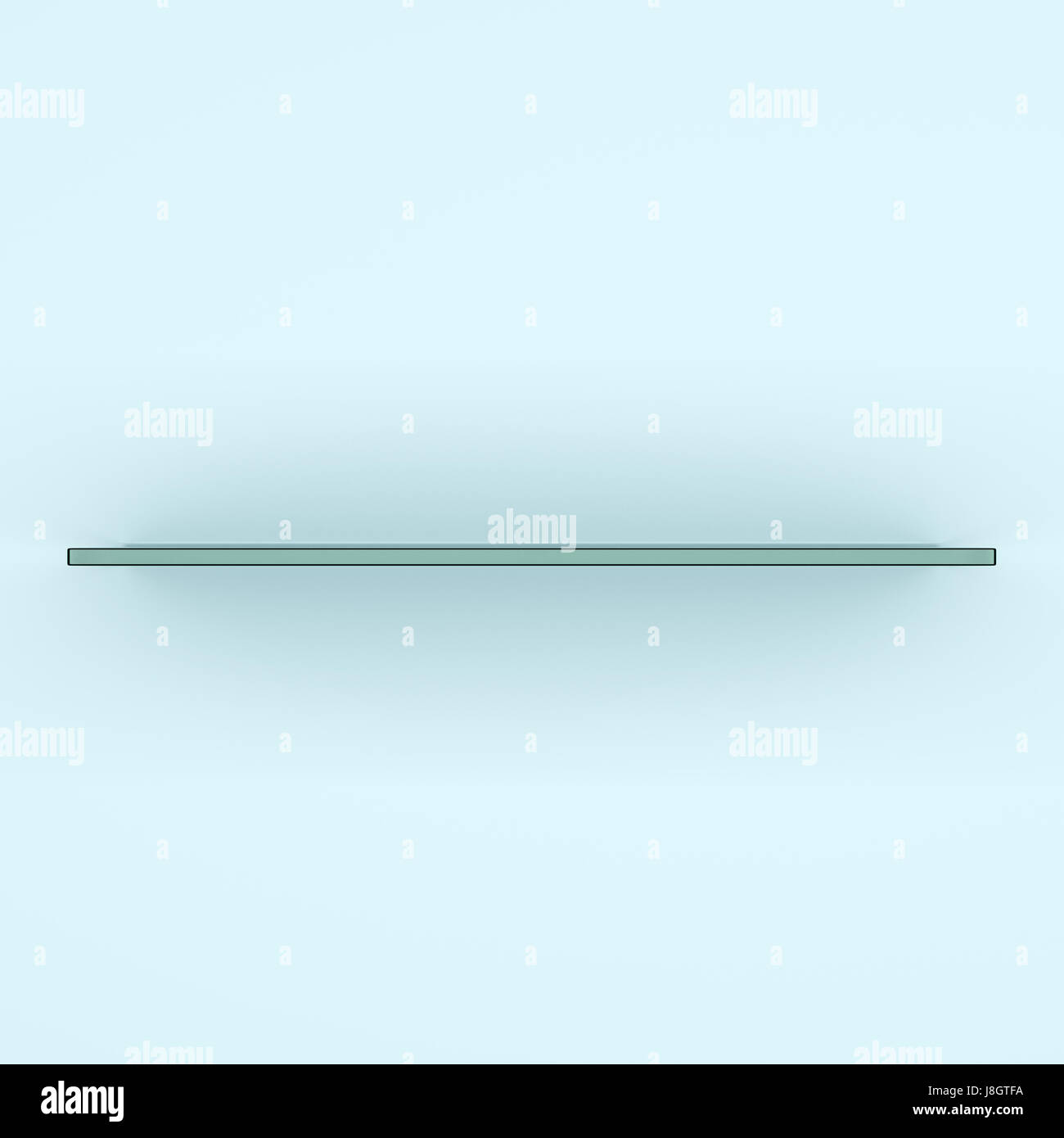 Glass shelf, 3d rendering Stock Photo - Alamy