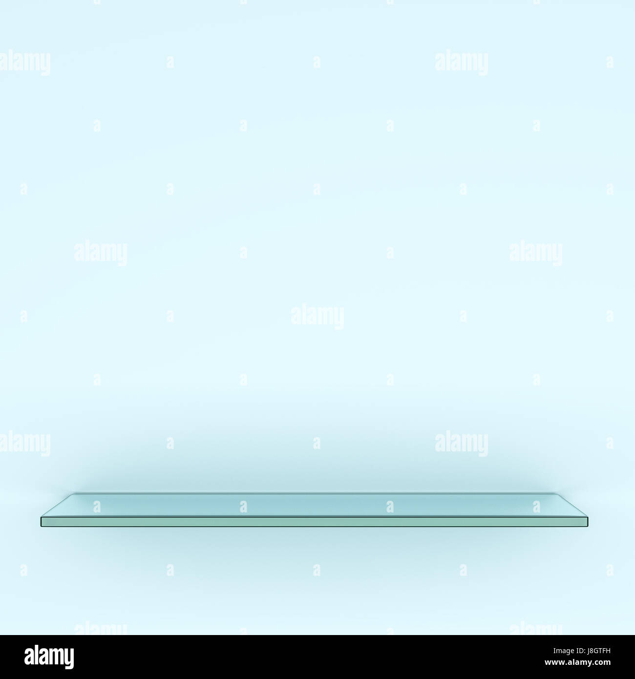 Transparent glass shelf Stock Photo - Alamy