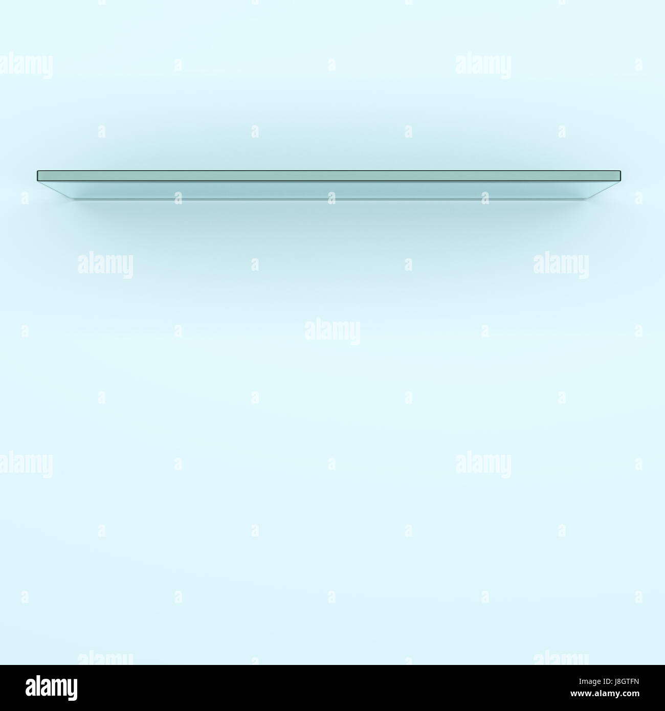 Empty glass shelf Stock Photo - Alamy