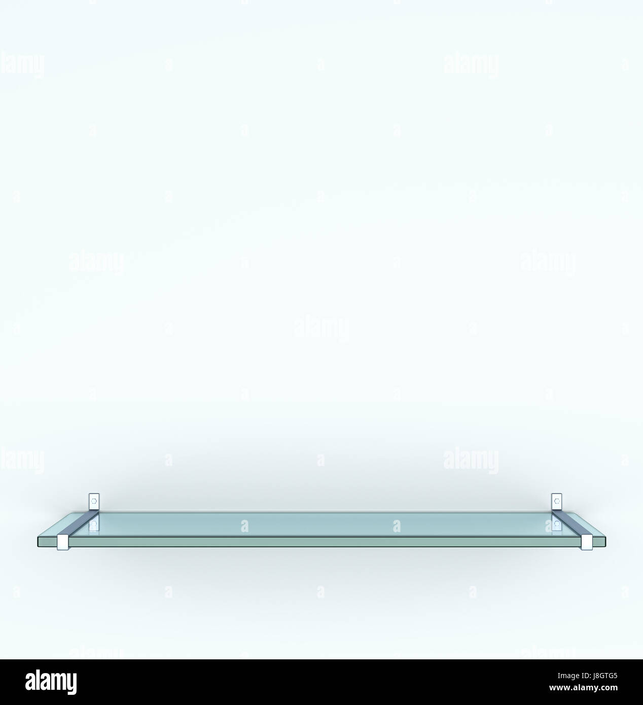 Transparent glass shelf Stock Photo - Alamy