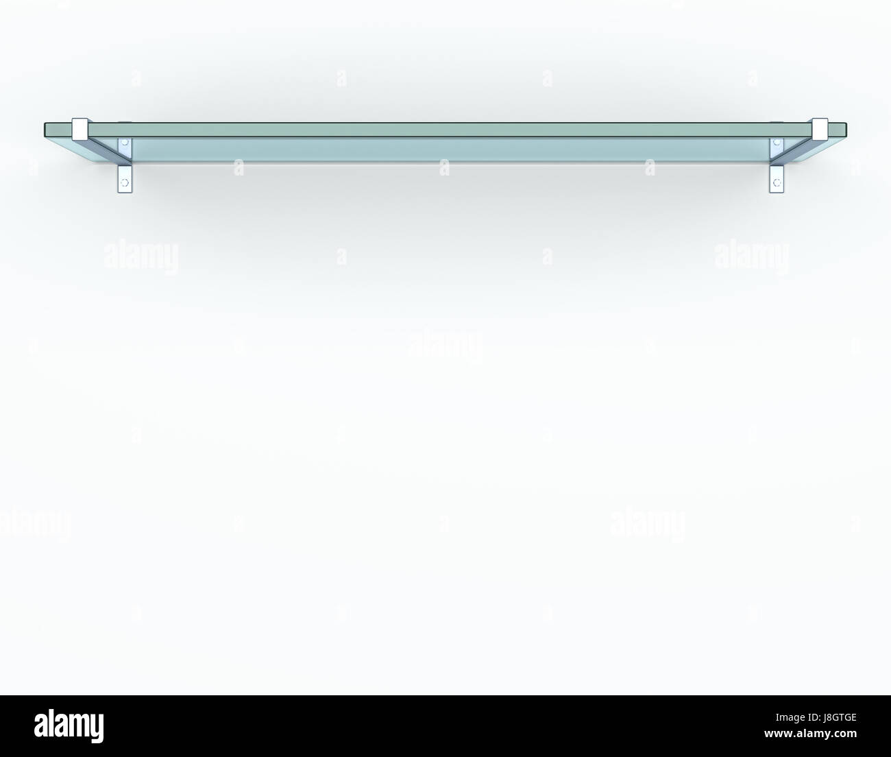 Empty glass shelf Stock Photo - Alamy