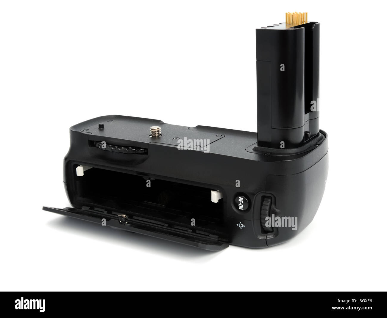 Battery grip for dslr cameras isolated on white background Stock Photo ...