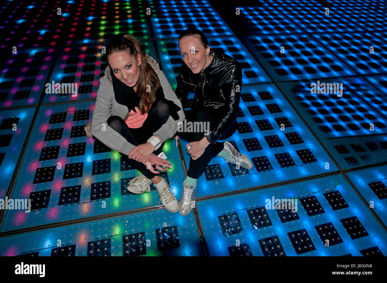 The lit up sea organ at night in Zadar Croatia Stock Photo - Alamy
