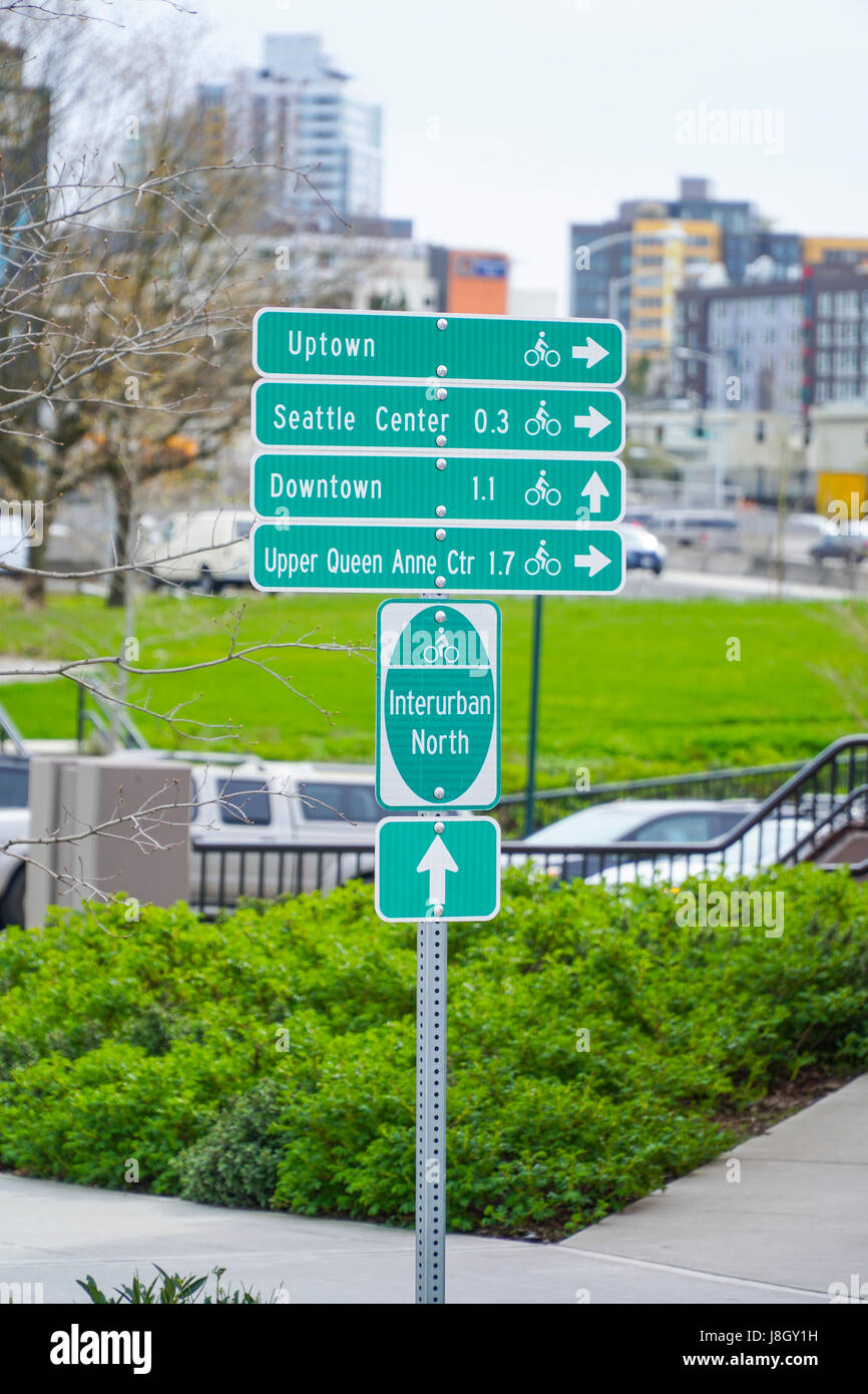 Direction signs in city park hi-res stock photography and images - Alamy